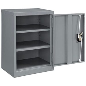 global industrial assembled wall storage cabinet, 18" w x 12" d x 26" h, gray