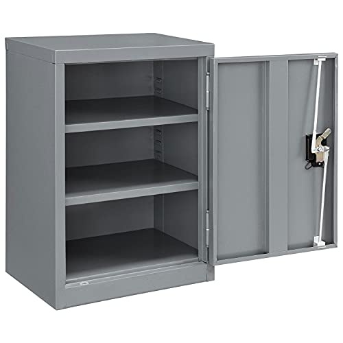 Global Industrial Assembled Wall Storage Cabinet, 18" W x 12" D x 26" H, Gray