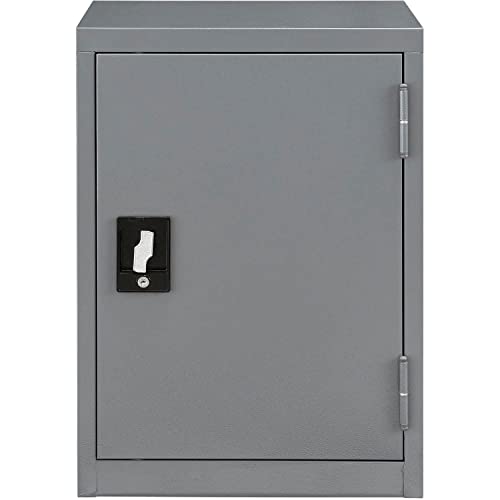 Global Industrial Assembled Wall Storage Cabinet, 18" W x 12" D x 26" H, Gray