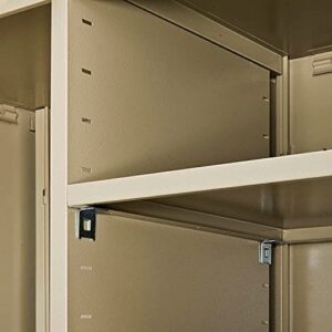 Global Industrial Unassembled Janitorial Cabinet, 36x18x72, Tan