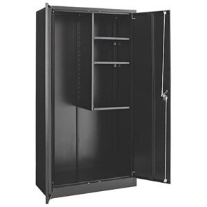 global industrial unassembled janitorial cabinet, 36x18x72, black