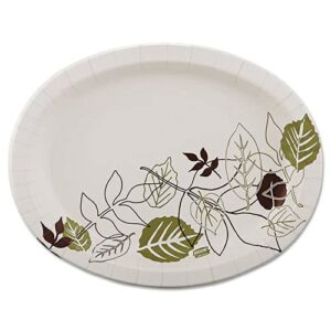 pathways heavyweight oval platters, 8 1/2 x 11, green/burgundy, 125/pack