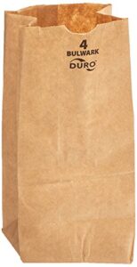 duro 30904 4# bulwark sos bag 52# natural kraft, 500 piece