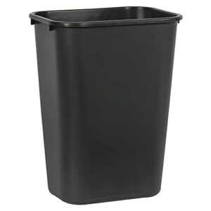 boardwalk 3485203 41 quart plastic soft-sided wastebasket - black