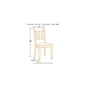 Signature Design by Ashley Whitesburg Cottage Rake Back Dining Chair, 2 Count, Brown & White