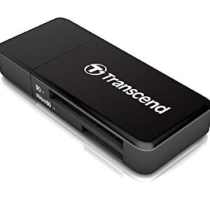 Transcend TS-RDF5K USB 3.1 SDHC/SDXC/microSDHC/SDXC Card Reader, Black