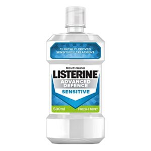 advanced defence sensitive mouthwash fresh mint 500ml