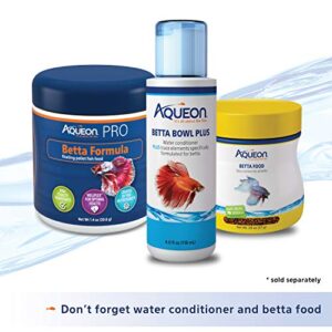 Aqueon Betta Bowl Aquarium Fish Tank Kit, Black, Half Gallon