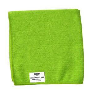 unger me400 microwipe ultralite microfiber cloth, 16" length x 16" width, green (case of 10)