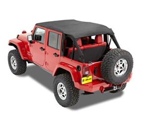 bestop 52594-35 black diamond safari-style bikini top for 2010-2018 wrangler jk unlimited