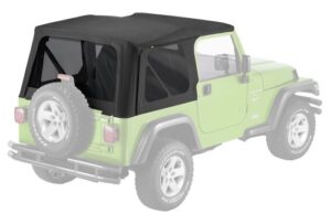 pavement ends by bestop 51148-35 black diamond replay replacement soft top tinted windows; no door skins included for 1997-2006 jeep wrangler