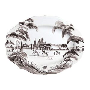 juliska country estate flint 15" serving platter stable