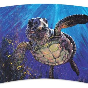 Mugzie Sea Turtle Travel Mug with Insulated Wetsuit Cover, 16 oz, Black