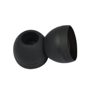 10 black small replacement silicone earbud tips for skullcandy, sony, creative, audio-technica, panasonic, v-moda, skullcandy, sennheiser, philips in-ear earphones