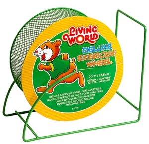 living world deluxe exercise wheel, hamster and small animal wheel, green