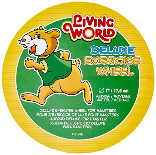 Living World Deluxe Exercise Wheel, Hamster and Small Animal Wheel, Green