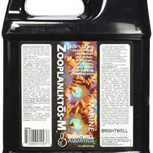 Brightwell Aquatics Zooplanktos-M - Zooplankton Food Supplement for Marine and Reef Aquariums, 2-l