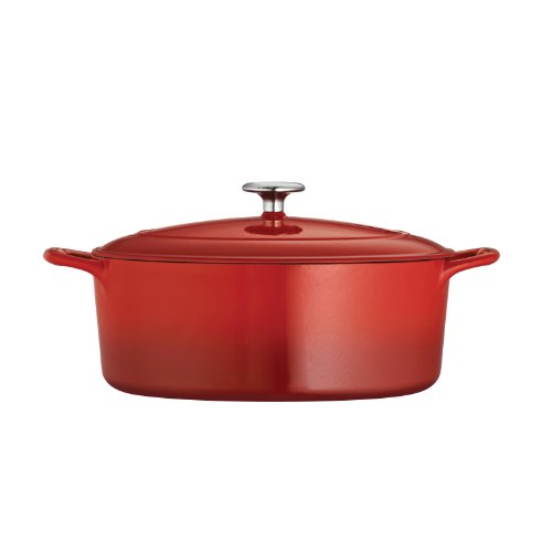 Tramontina Enameled Cast Iron Covered Dutch Oven 5.5-Quart Gradated Red, 80131/051DS