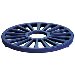 tramontina enameled cast iron round trivet, 7-inch, gradated cobalt