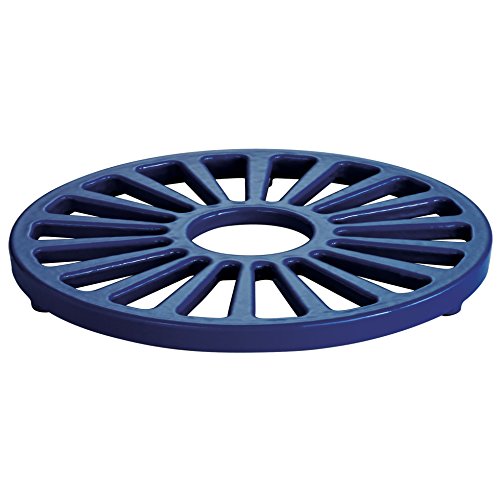 Tramontina Enameled Cast Iron Round Trivet, 7-Inch, Gradated Cobalt