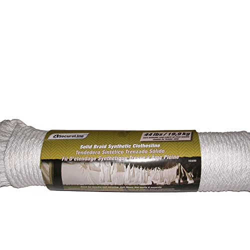 Lehigh SC8200HD 200-Feet Polyester/Polypropylene All-Purpose Solid Braid Synthetic Clothesline, White