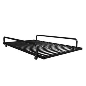 dhp metal trundle for daybed frame, fits twin size, black