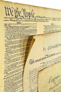 three documents of freedom constitution, declaration of independence, bill of rights