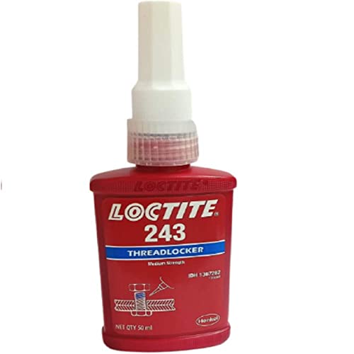 Loctite 1329467 243 Blue Medium Strength Threadlockers, 1.69 Ounces, 50 mL, 3/4" Thread