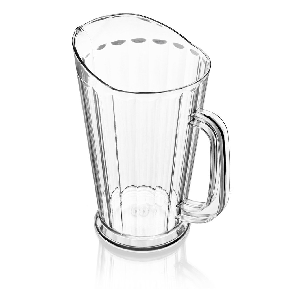 New Star Foodservice 46151 Resturant-Grade Polycarbonate Plastic Tapered Style Water Pitcher, 60 oz, Clear, Set of 12