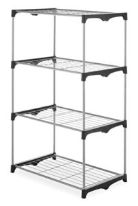 whitmor 4 tier shelf tower - closet storage organizer