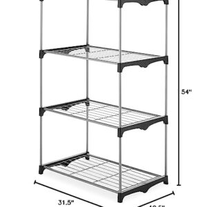 Whitmor 4 Tier Shelf Tower - Closet Storage Organizer