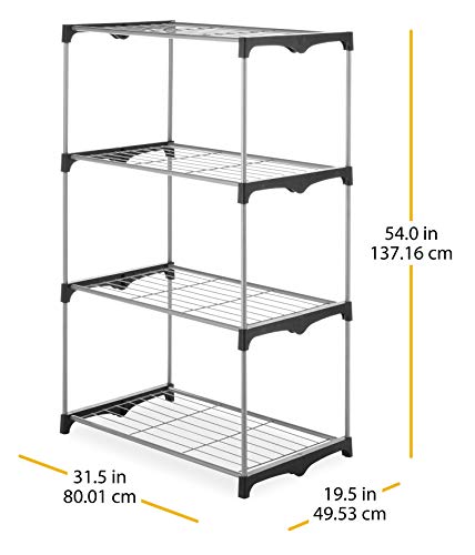 Whitmor 4 Tier Shelf Tower - Closet Storage Organizer