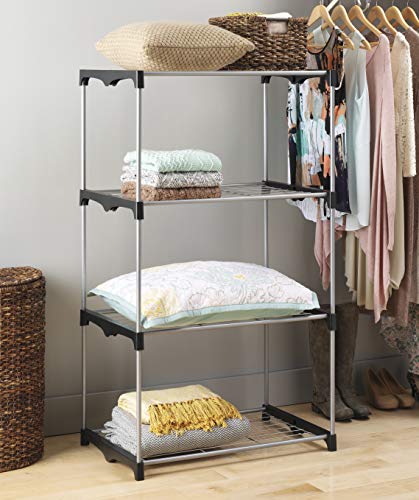 Whitmor 4 Tier Shelf Tower - Closet Storage Organizer