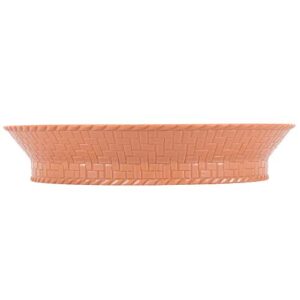 G.E.T. RB-894-TER Round Serving Basket with Base, 7.27", Terra Cotta (Set of 12)