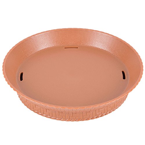 G.E.T. RB-894-TER Round Serving Basket with Base, 7.27", Terra Cotta (Set of 12)