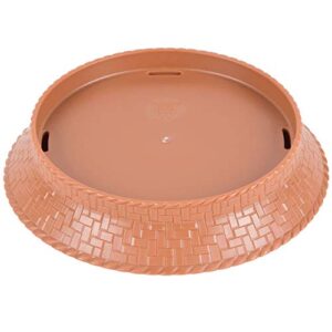 G.E.T. RB-894-TER Round Serving Basket with Base, 7.27", Terra Cotta (Set of 12)