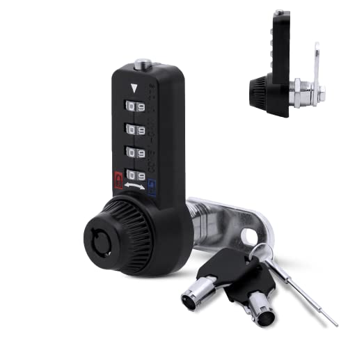 Combi-Cam Ultra, 7432S-Black & Keys, Combination Cam Lock with Master Key Override, 5/8" Cylinder, Black Finish