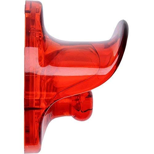 Kartell Wall Clothes Hook by Olaf Von Bohr, Pack of 2, Transparent Orange Red