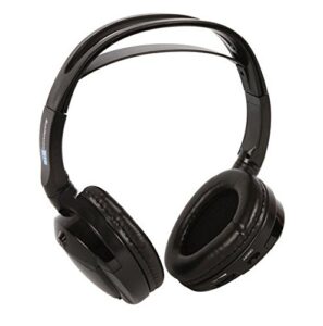 audiovox single channel wireless fold-flat headphones with batteries