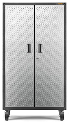 Gladiator GALG36CKXG Ready-To-Assemble Mobile Storage Cabinet 36" W x 66" H x 18" D Steel Garage Cabinet