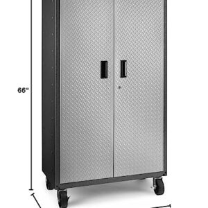 Gladiator GALG36CKXG Ready-To-Assemble Mobile Storage Cabinet 36" W x 66" H x 18" D Steel Garage Cabinet