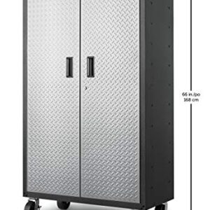 Gladiator GALG36CKXG Ready-To-Assemble Mobile Storage Cabinet 36" W x 66" H x 18" D Steel Garage Cabinet