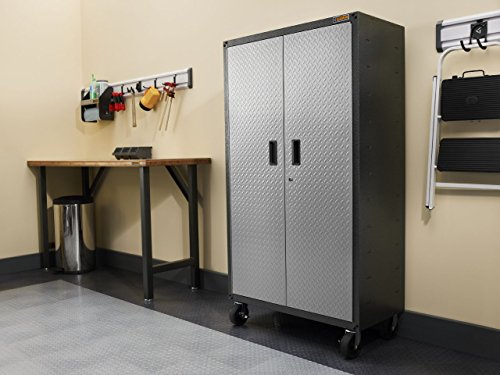 Gladiator GALG36CKXG Ready-To-Assemble Mobile Storage Cabinet 36" W x 66" H x 18" D Steel Garage Cabinet