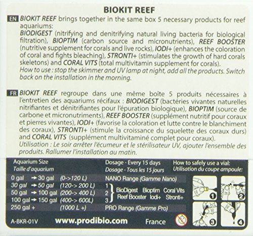 Prodibio Bio Reef Kit, Maintenance, Saltwater, 30/ 1mL vials, 30 gal and up