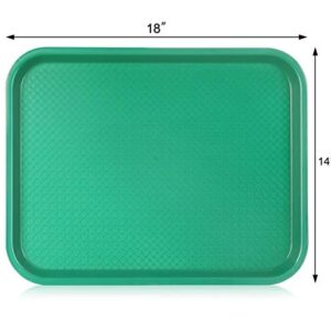 New Star Foodservice 24784 Green Plastic Fast Food Tray, 14 by 18-Inch, Set of 12