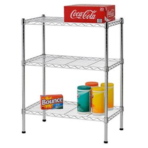 Sandusky WS241430 Wire Shelving, 24" Width x 30" Height x 14" Depth, 3 Shelves, Chrome