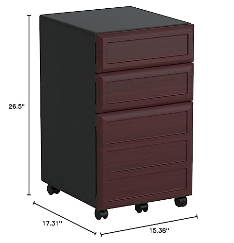 Ameriwood Home Pursuit Mobile File Cabinet, Cherry