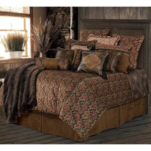 HiEnd Accents Austin Embroidered Western Faux Leather Pillow