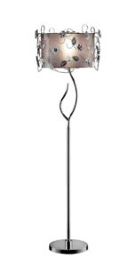 ok lighting ok-5121f silver crystal floor lamp, 17" x 17" x 62"