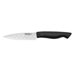 Ergo Chef Prodigy Series 4-Inch Paring Knife with Hollow Grounds on Blade - High Carbon Stainless Steel - Ergonomic Non-Slip Handle, Black